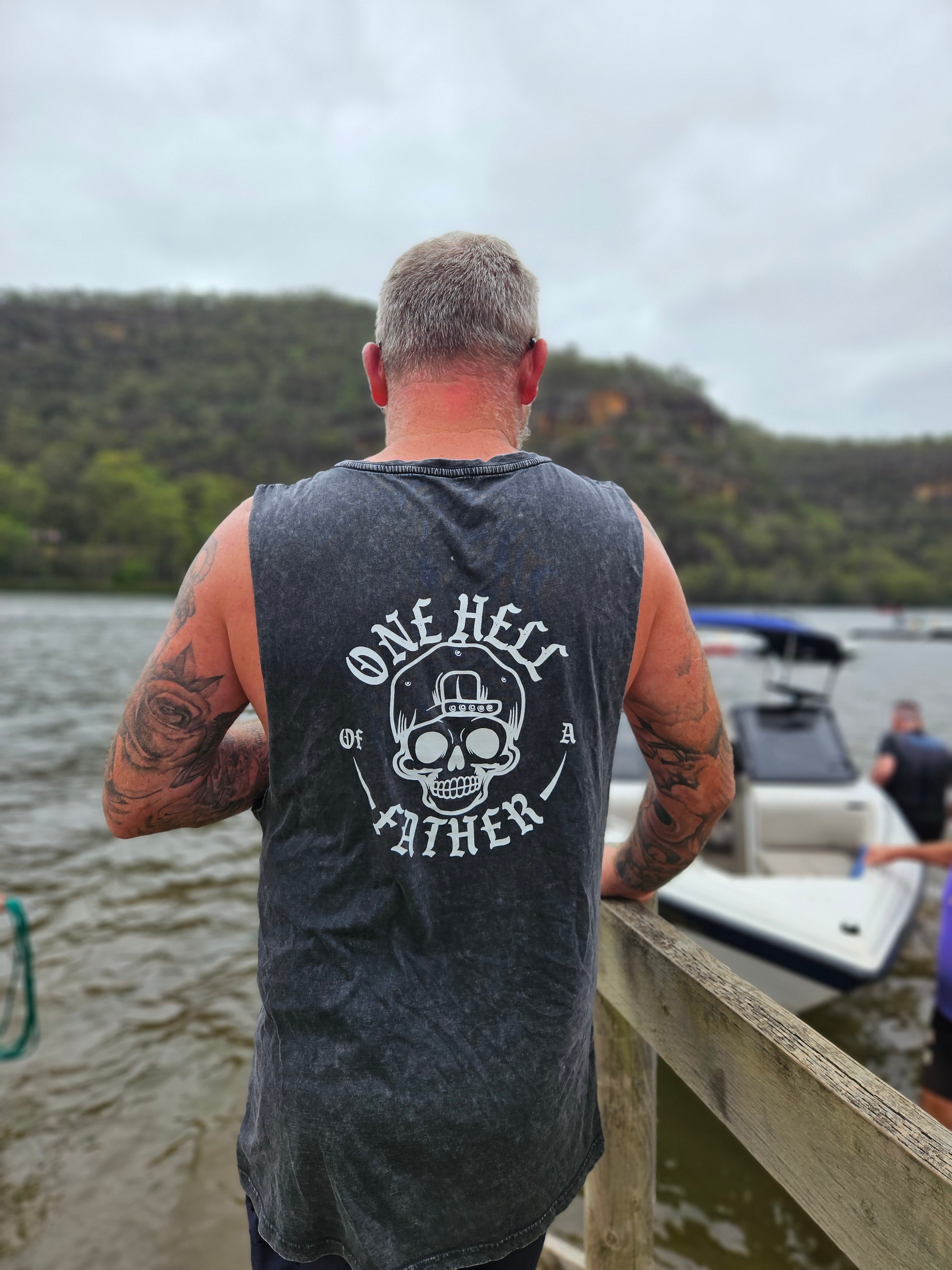 One Hell Of A Father Muscle Tee – Mumlife The Label